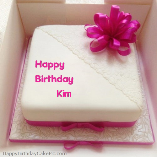 ️ Pink Happy Birthday Cake For Kim