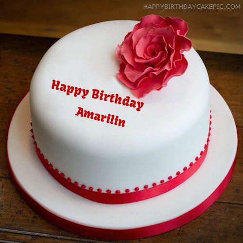 ️ Simple Rose Birthday Cake For Amarilin