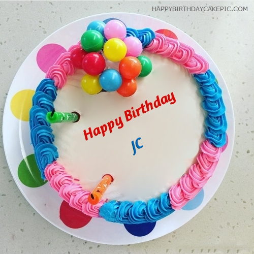 ️ Colorful Happy Birthday Cake For JC