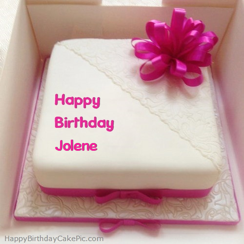 ️ Pink Happy Birthday Cake For Jolene