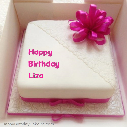 ️ Pink Happy Birthday Cake For Liza