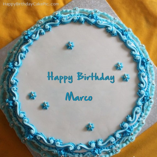 ️ Blue Floral Birthday Cake For Marco