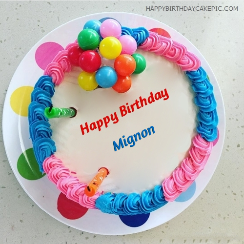 ️ Colorful Happy Birthday Cake For Mignon
