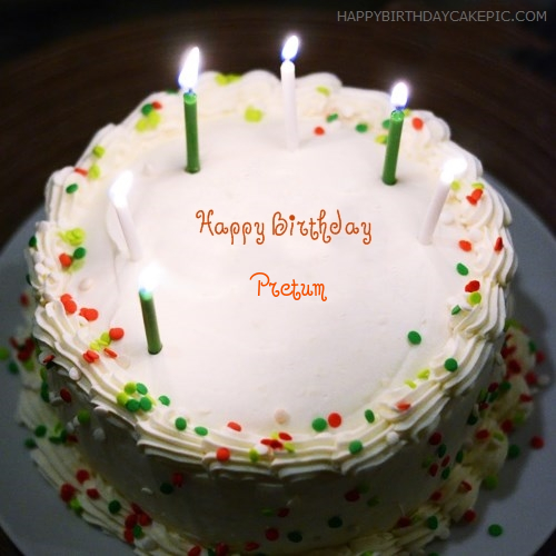 ️ Birthday Cake With Candles For Pretum