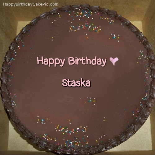 ️ Chocolate Happy Birthday Cake For Staska