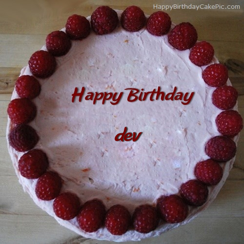 ️ Strawberry Border Birthday Cake For dev